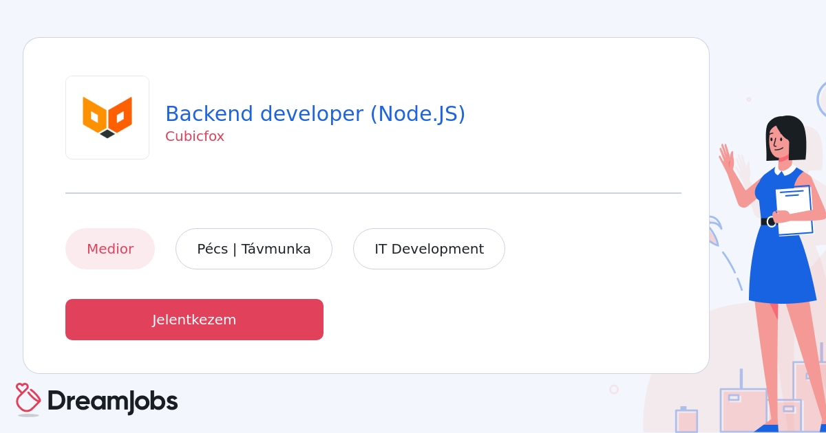 Backend developer (Node.JS) @ Cubicfox