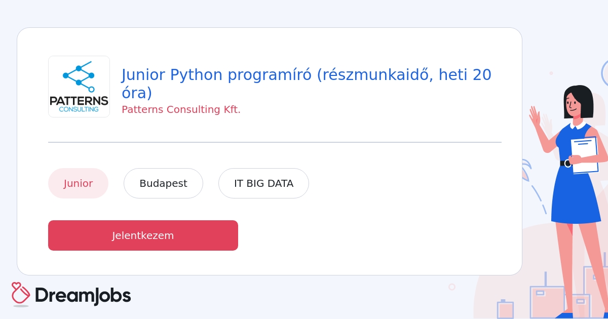 Junior Python programíró (részmunkaidő, heti 20 óra) @ Patterns ...