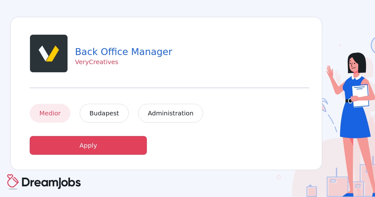 Back Office Manager @ VeryCreatives